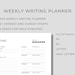 Weekly Writing Planner for Authors and Writers With to Write List, Word ...
