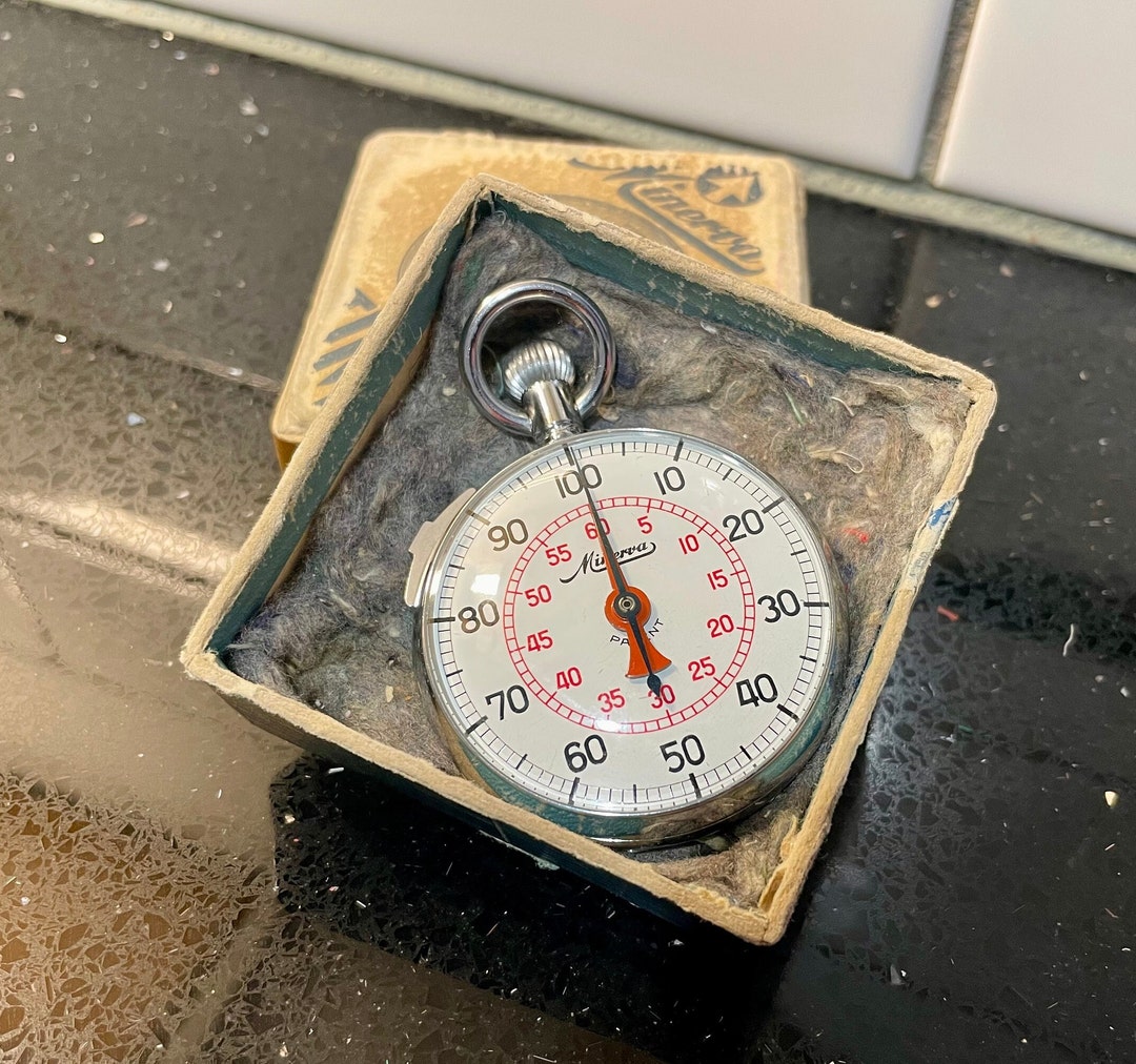 Vintage Minerva Timer Pocket Watch - Etsy