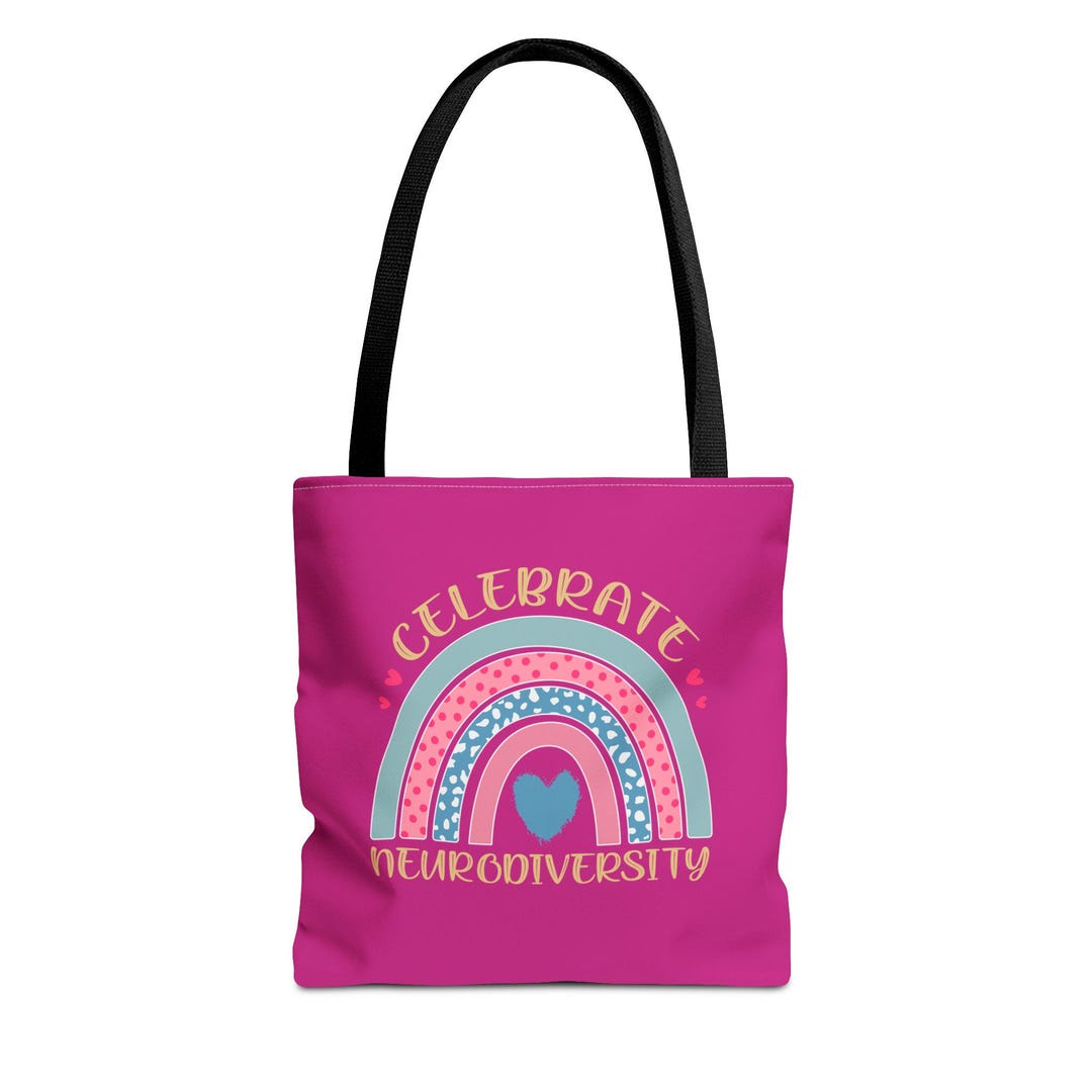 Neurodiversity Tote Bag Rainbow Colorful Autism Awareness Market ...