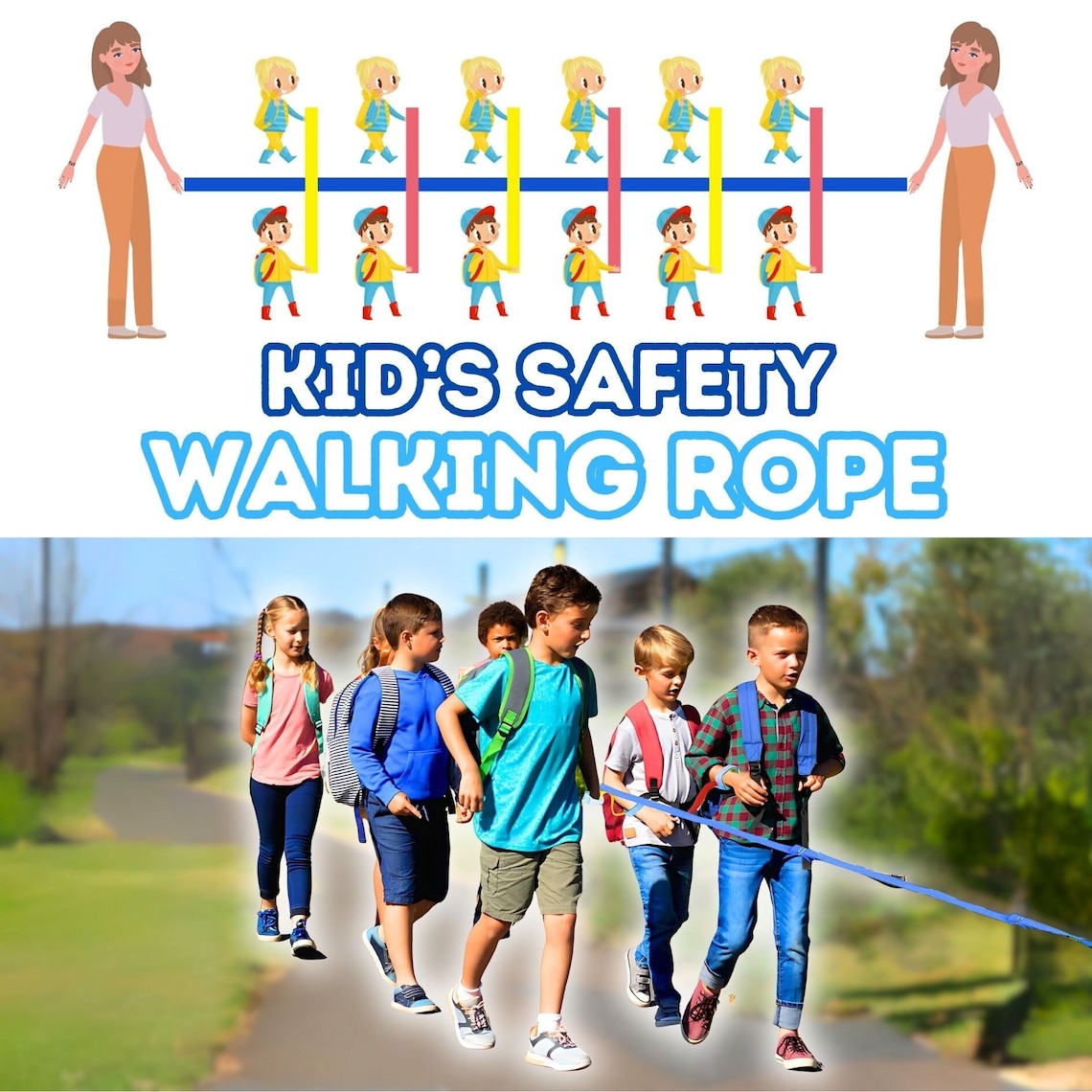 Children Safety Walking Rope for Childcare, Daycare, Preschool ...