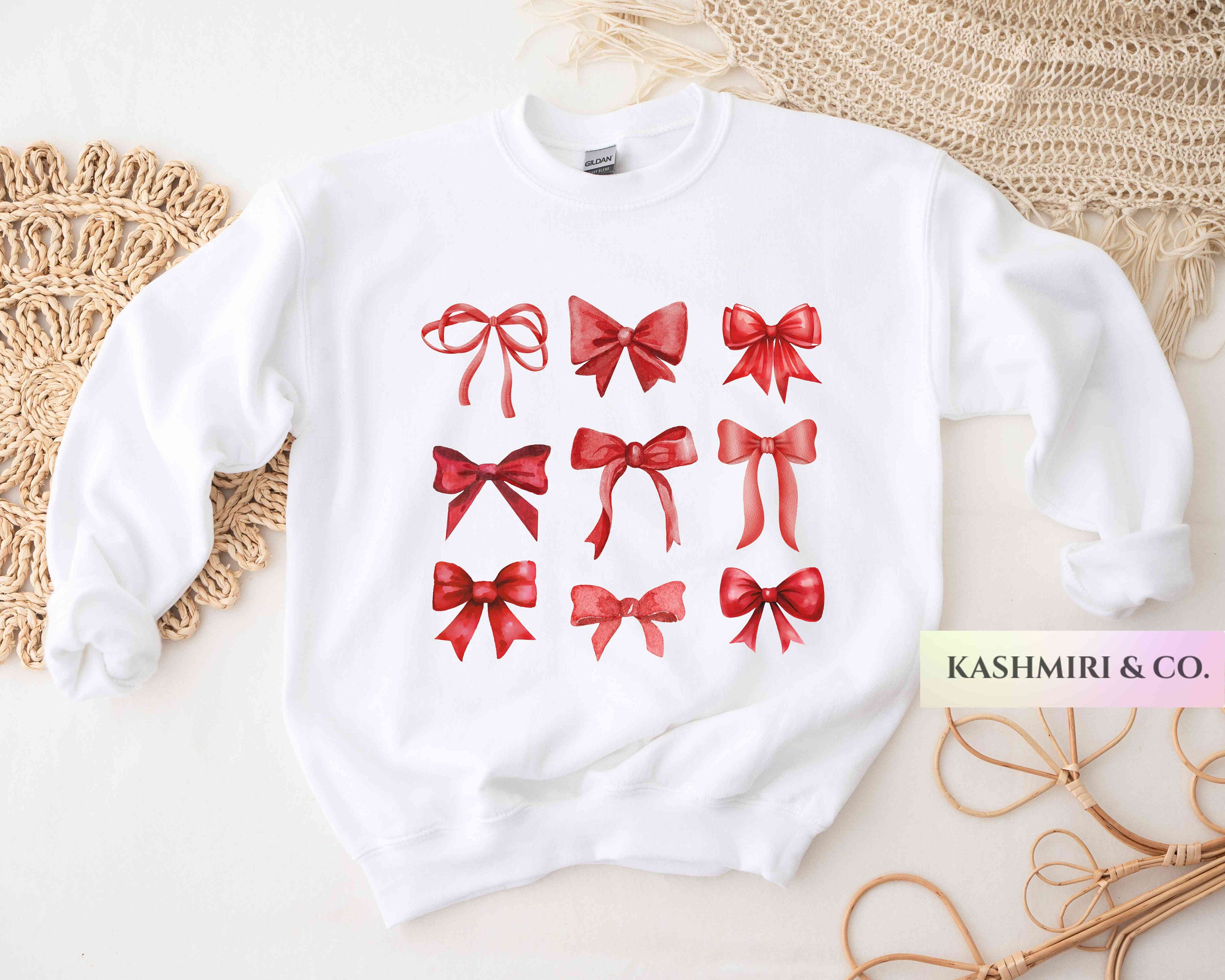 Red Bow Sweatshirt, Coquette Sweater, Ballet Shirt, Coquette Crewneck ...
