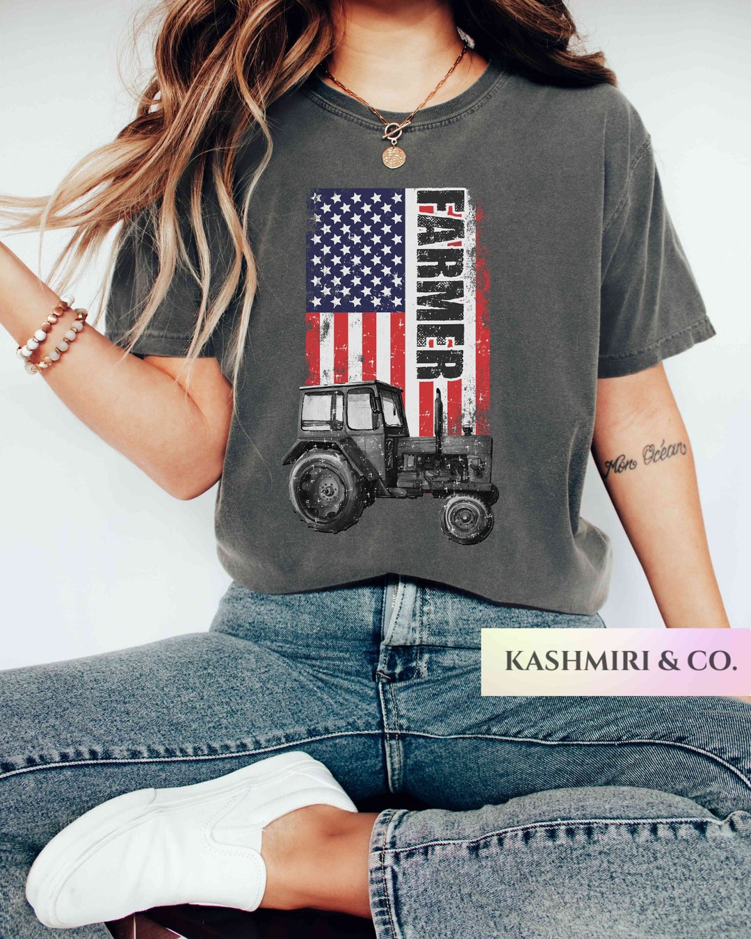 USA Farmer Tractor Shirt, Thank a Farmer Tee, Shirt for Farmer, Support ...