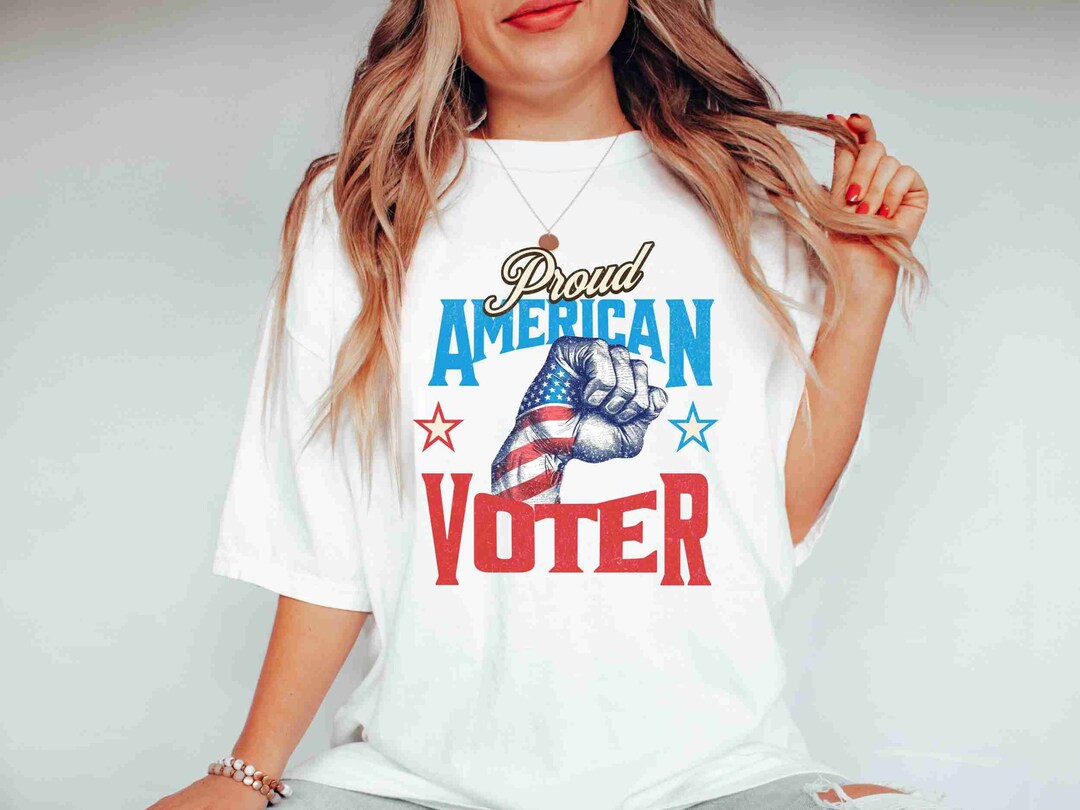 Proud American Voter Shirt 2024 Election T-shirt Retro Red - Etsy