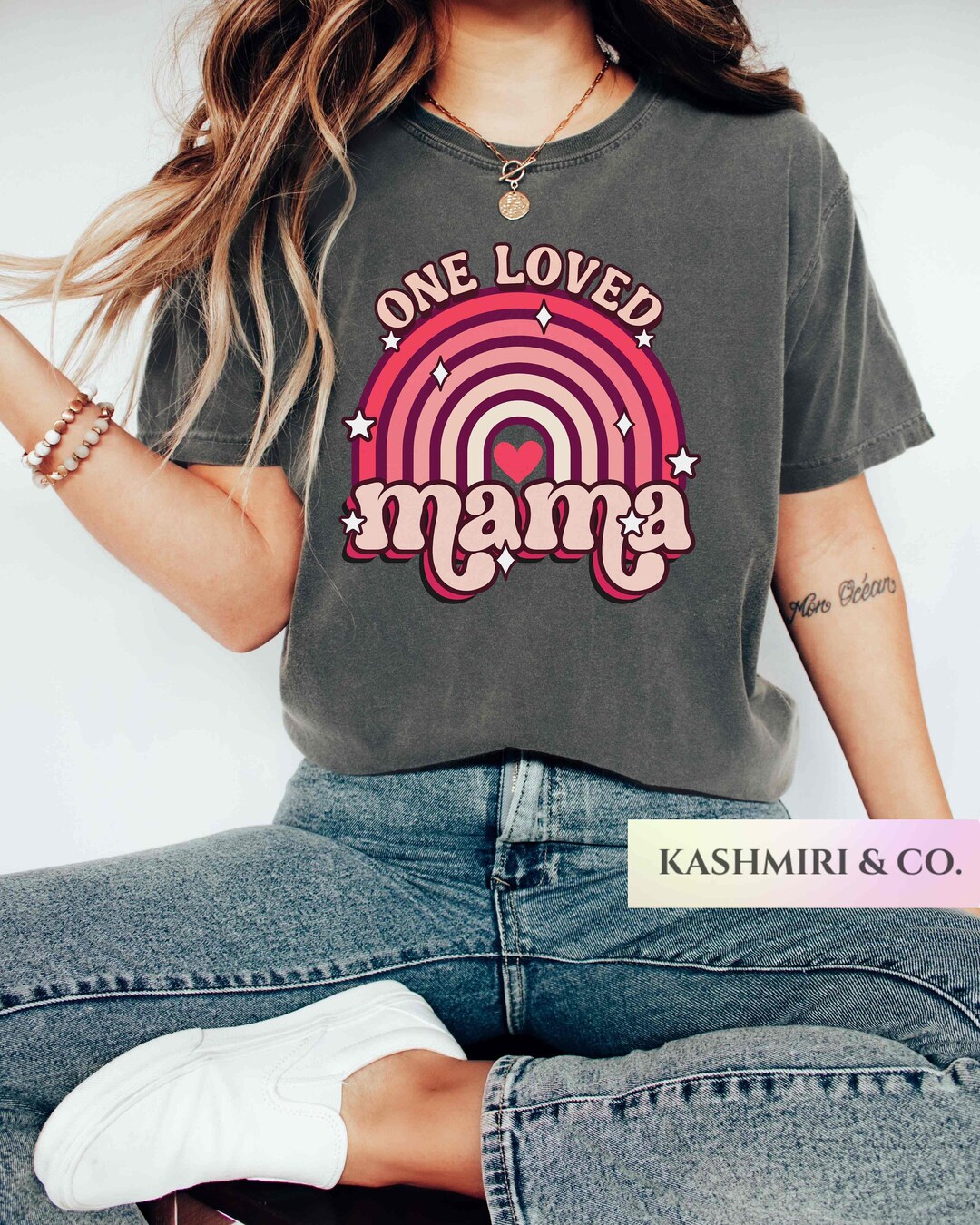 Retro Groovy Love Mama Valentines Day Shirt, Mother's Day Tshirt for ...