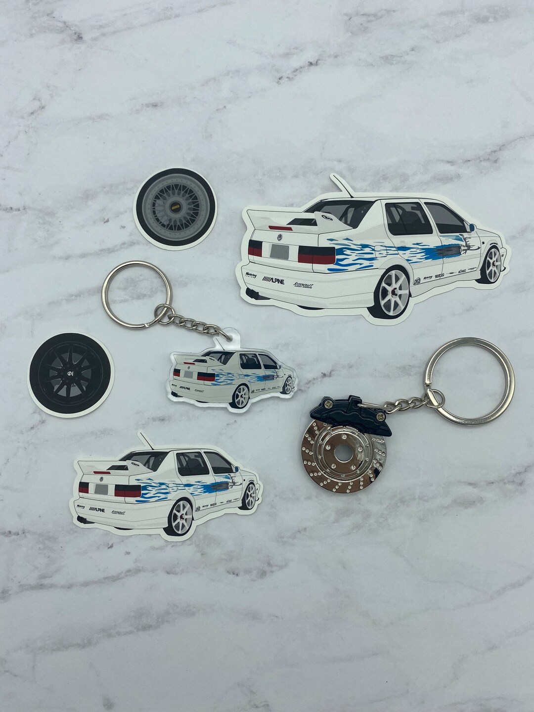 F&F Jetta Car Keychain and Sticker Bundle - Etsy