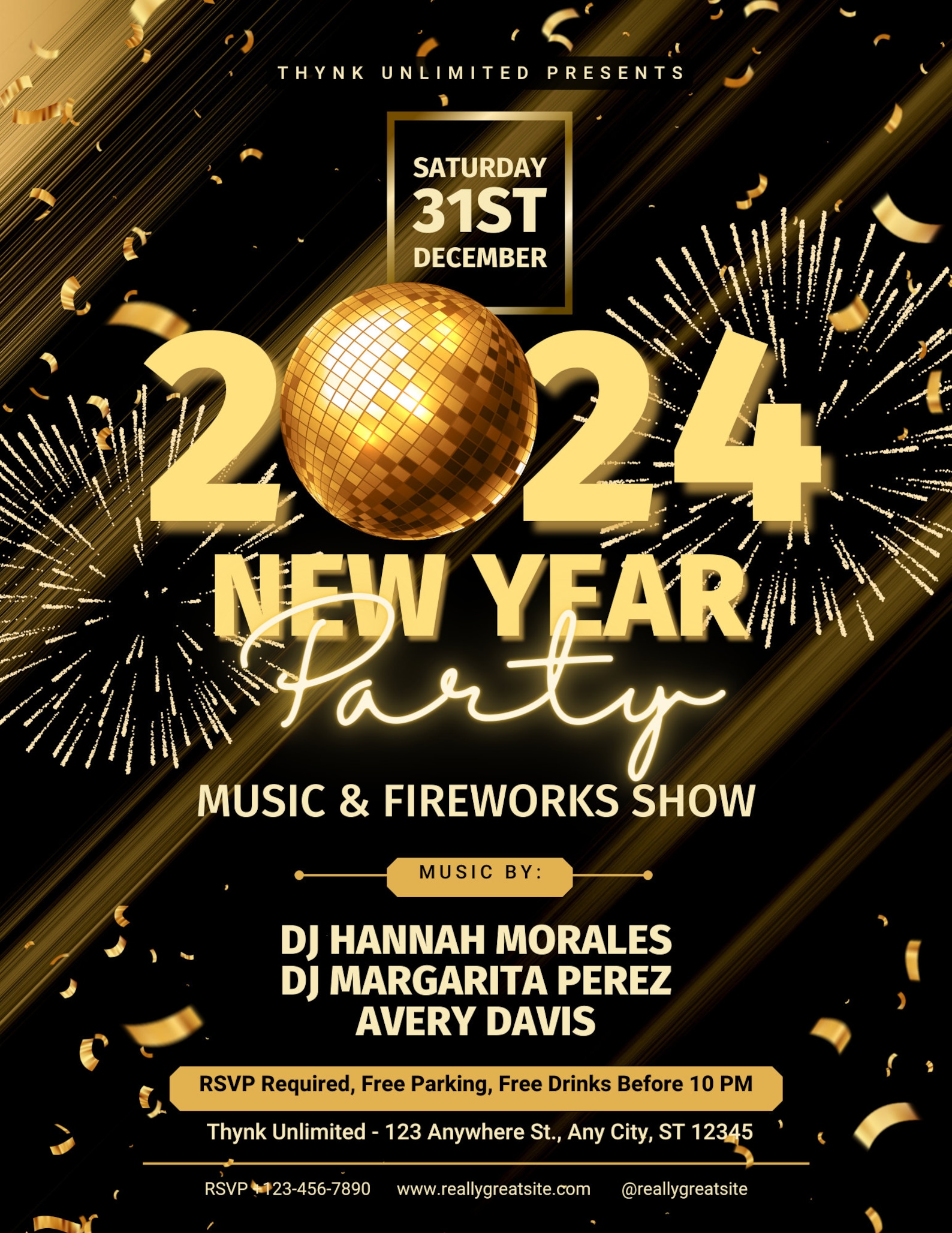 Editable New Years Eve Flyer | Party Flyer, NYE Flyer, Hosting Flyer ...