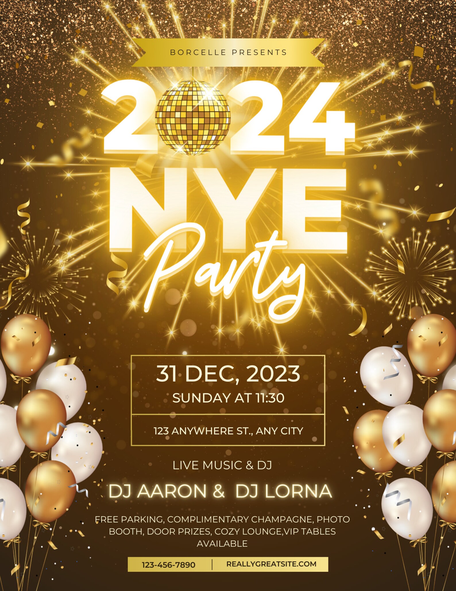 Editable New Years Eve Flyer | Party Flyer, NYE Flyer, Hosting Flyer ...