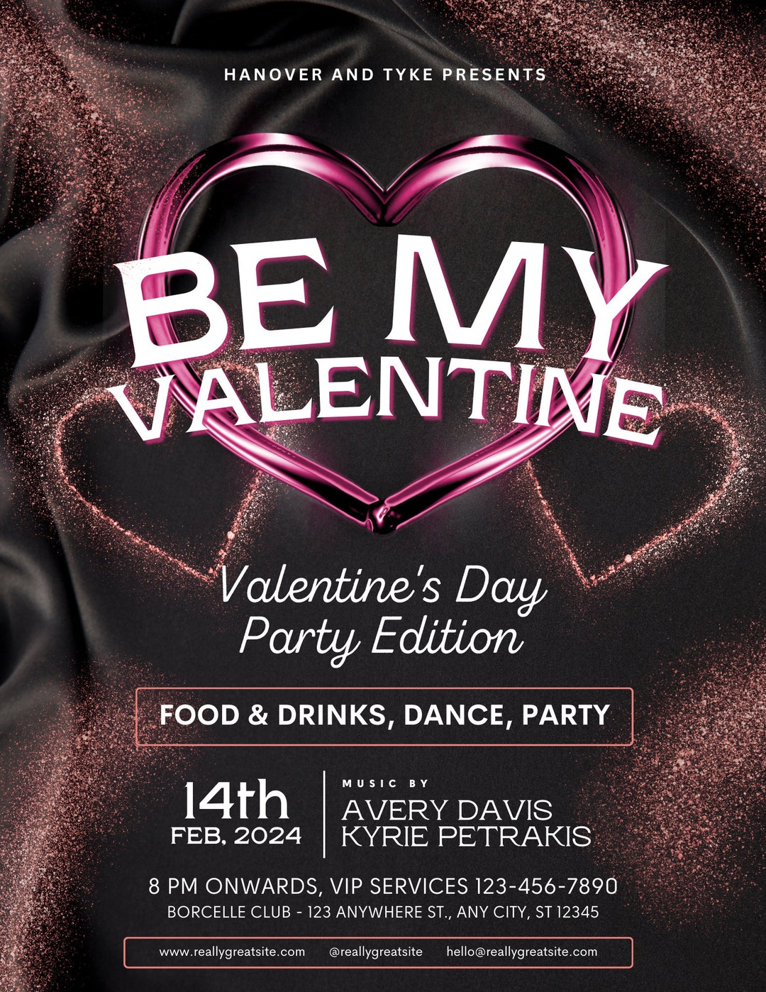 Editable Valentine's Day Flyer | Party Flyer, Valentine's Day Flyer ...