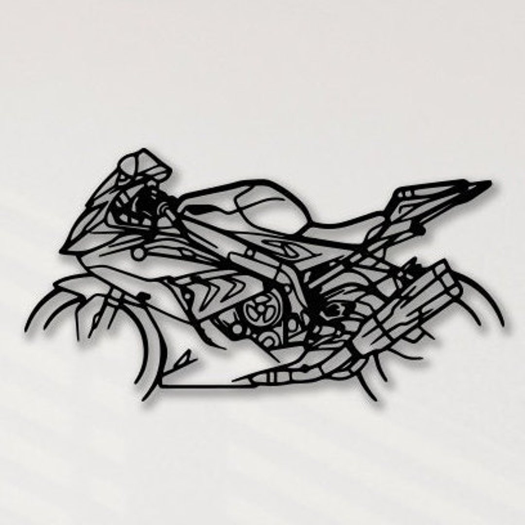 Bmw S1000RR Silhouette Motorcycle Silhouette Motor - Etsy