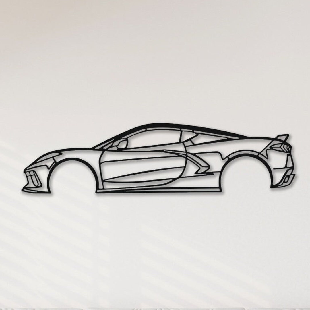 Corvette C8 Silhouette C8 Metal Wall Art C8 Silhouette C8 - Etsy