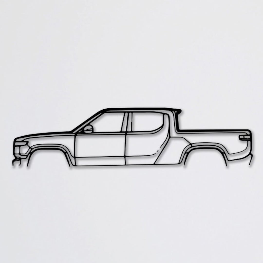 Rivian R1T Silhouette Car Silhouette Wall Decor R1T Metal - Etsy