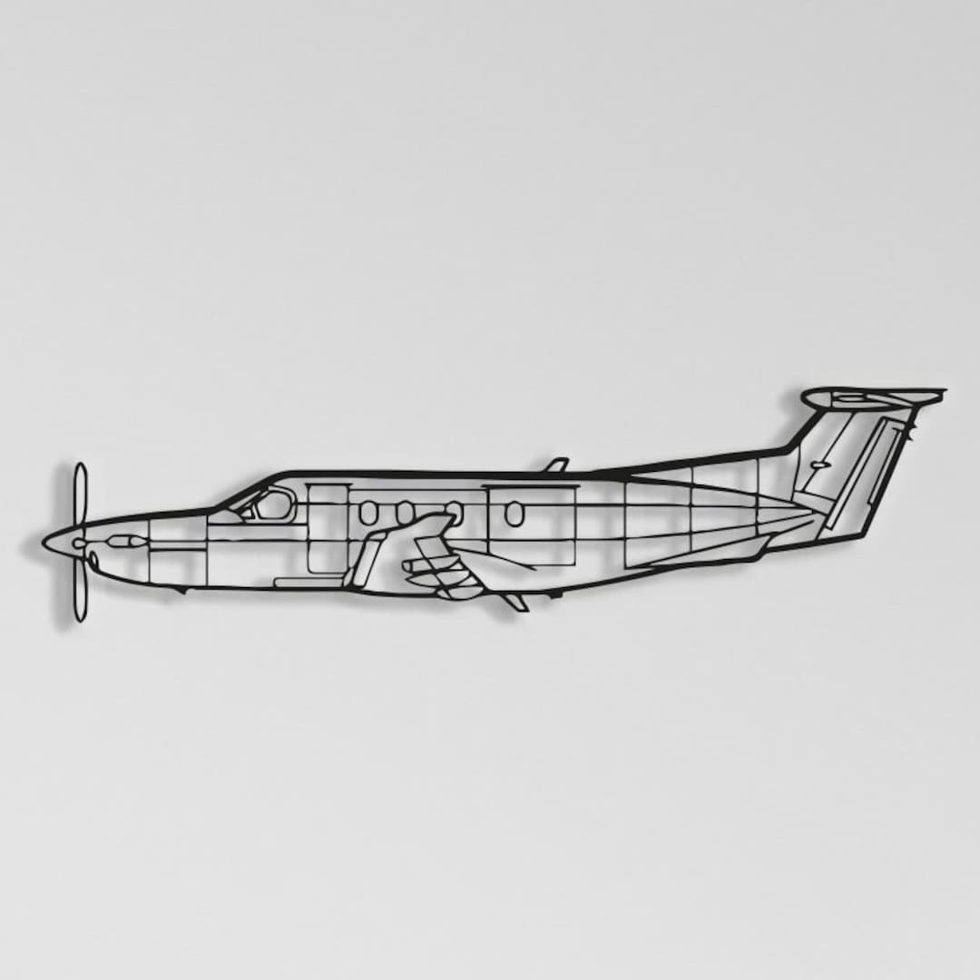 Pilatus PC-12 Aircraft Silhouette Metal Art Airplane Art - Etsy