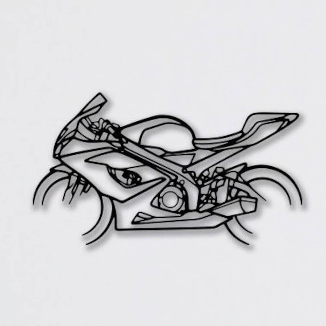 GSXR 1000 Suzuki Silhouette Motorcycle Silhouette Motor - Etsy