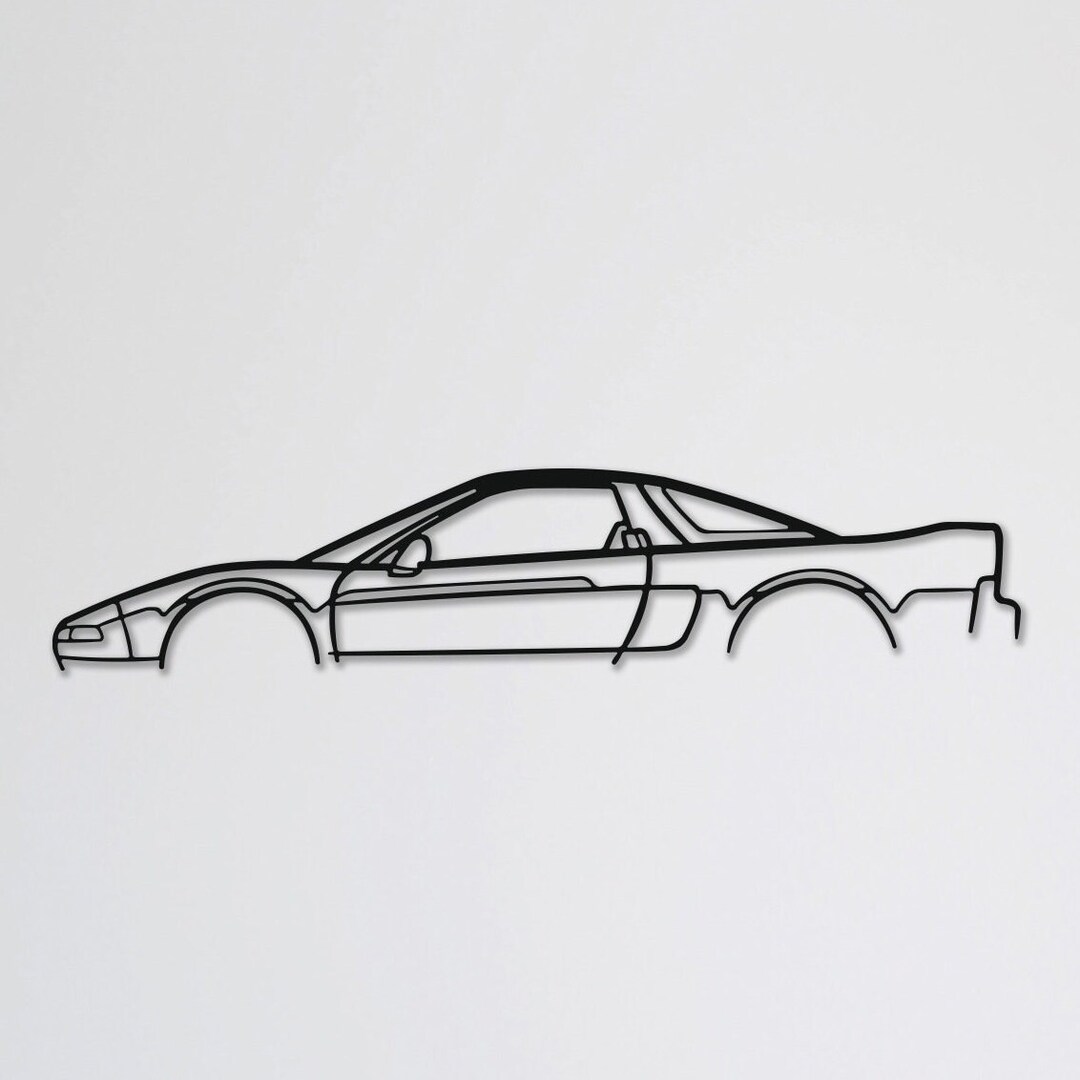 Honda NSX Silhouette Metal Wall Art Car Silhouette Wall - Etsy