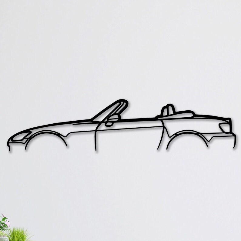 Honda S2000 Silhouette Metal Wall Art Car Silhouette Wall - Etsy