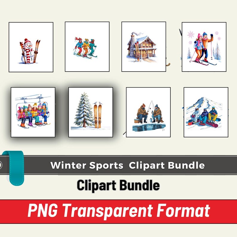 320winter Sports Clipart,watercolor Winter Sports Png Bundle,winter ...