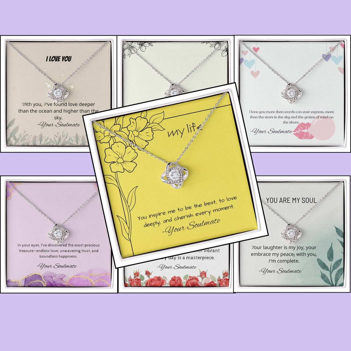 30 Shineon Message Card Template Bundle, Custom Necklace Shineon ...