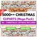 Christmas Clipart Mega Budnle,bumper Christmas Clipart PNG Bundle,5000 ...
