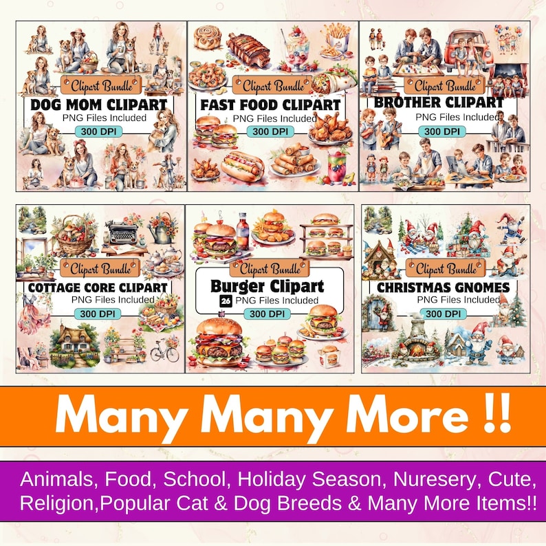 Whole Shop Mega Clipart Bundle, 20,000+ Clipart Png Bundle, Unlimited ...