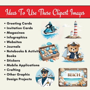 Nautical Clipart, Beach Clipart, Travel Clipart, Ocean Clipart PNG ...