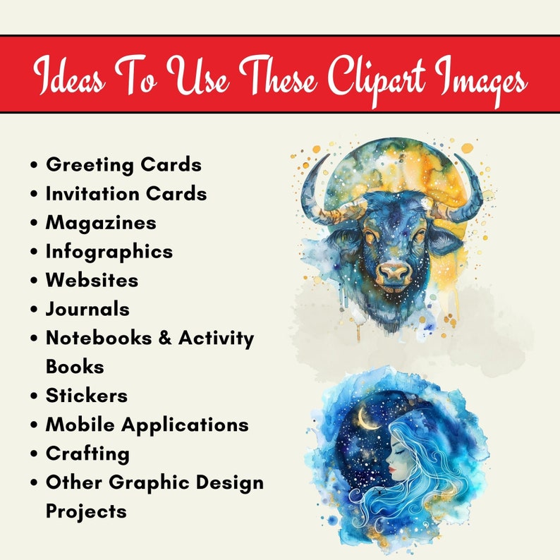 Zodiac Sign Clipart, Couple Clipart PNG Bundle, 24 PNG Zodiac Sign ...