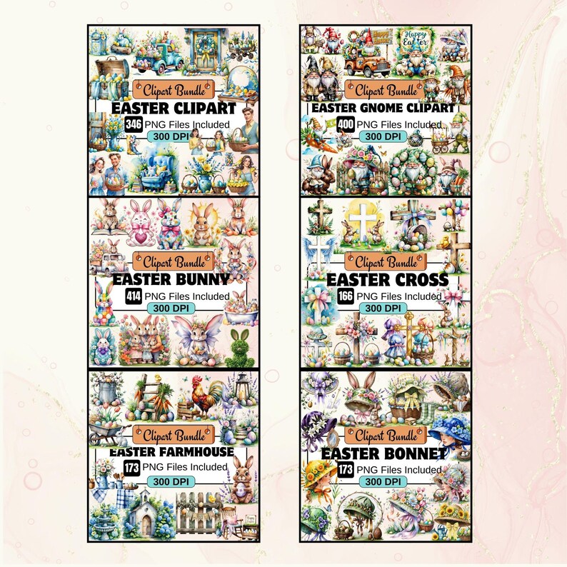 2400++ Easter Clipart Bundle,easter PNG Bundle,easter SVG Bundle Cute ...