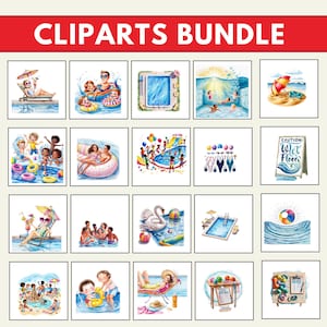 Swimming Clipart, Sports Clipart PNG Bundle, 170 PNG Swimming Clipart ...