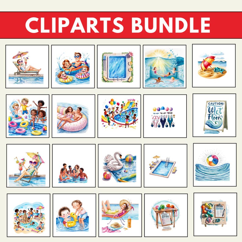 Swimming Clipart, Sports Clipart PNG Bundle, 170 PNG Swimming Clipart ...
