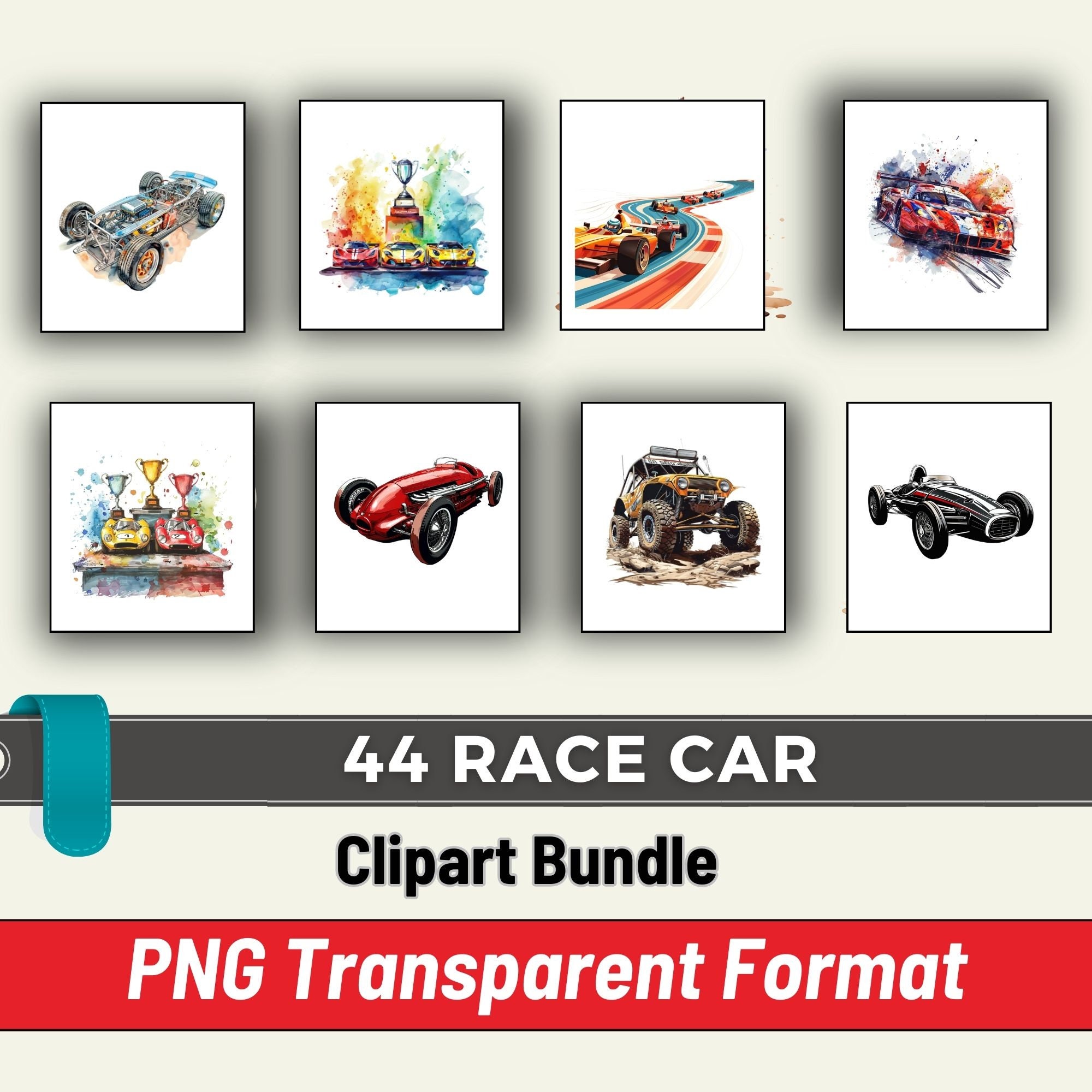 Race Car Clipart, Sports Clipart PNG Bundle, 44 PNG Race Car Clipart ...