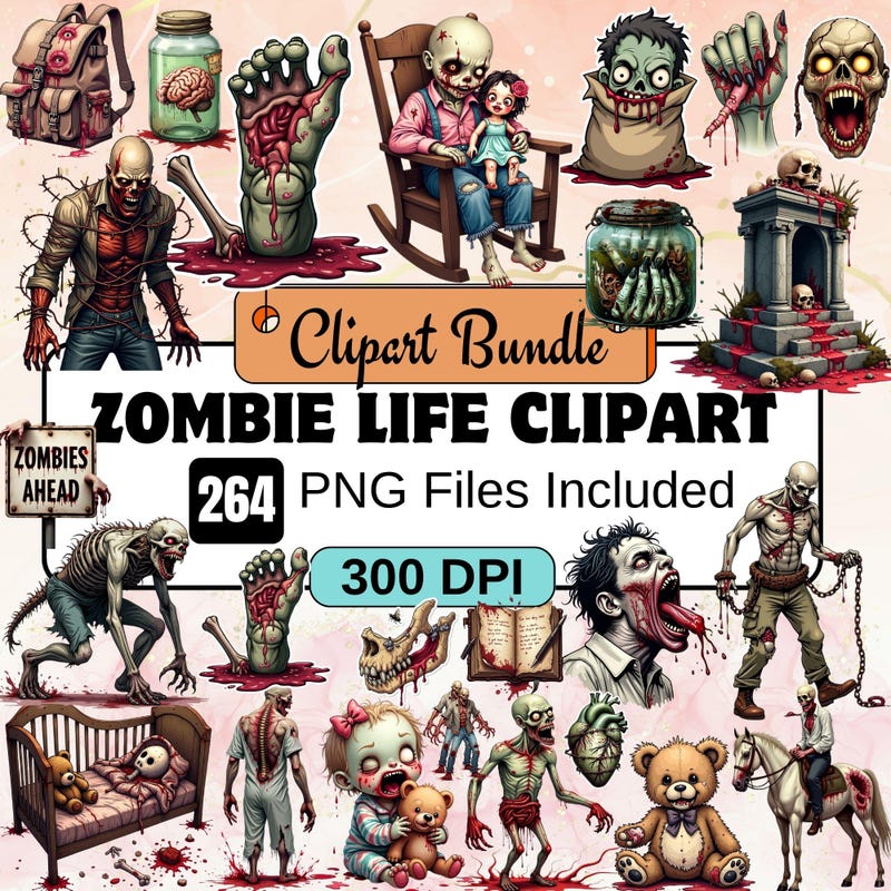 Zombie Clip Art - Etsy