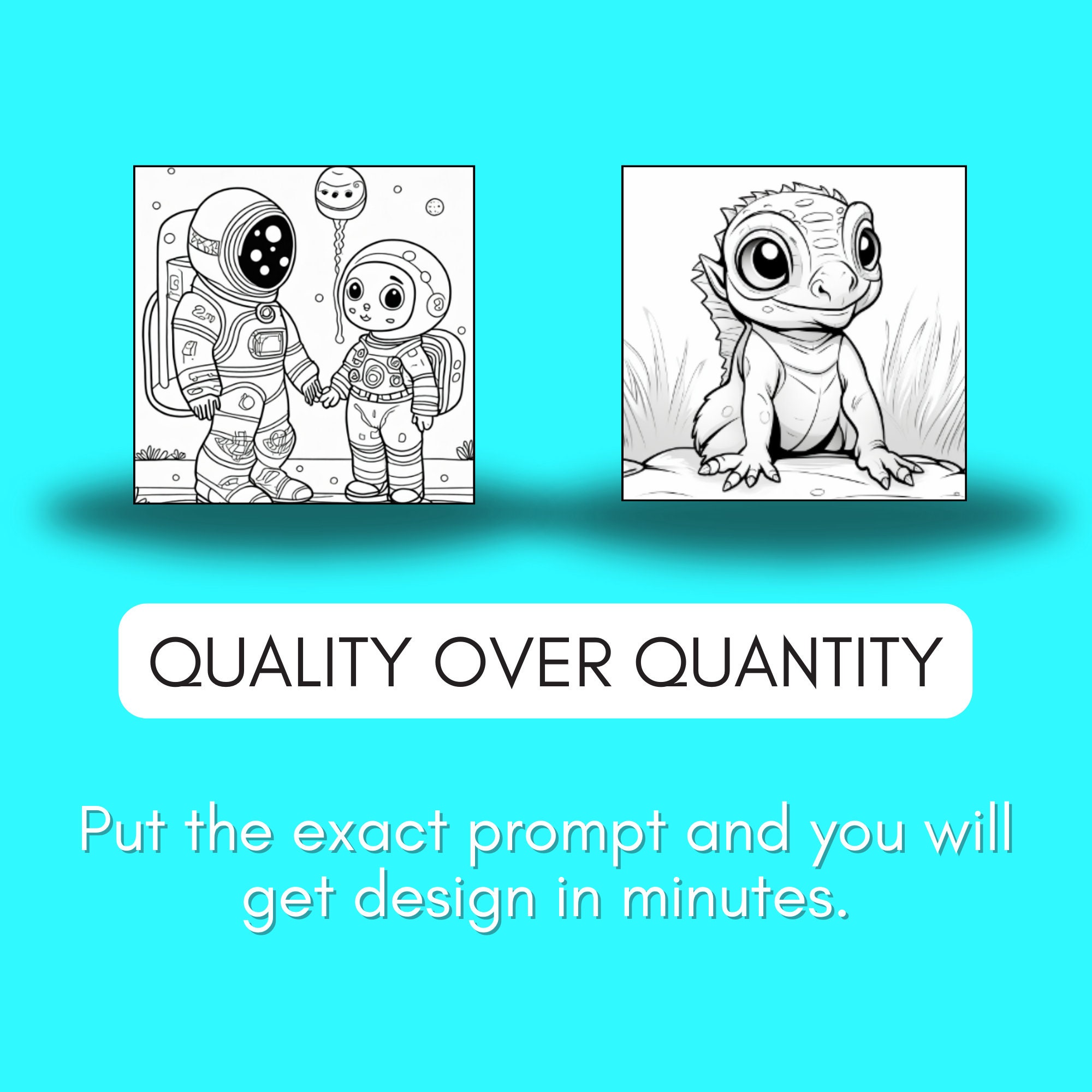 1200 Midjourney Prompts Coloring Pages for Kids 50 Coloring Categories ...