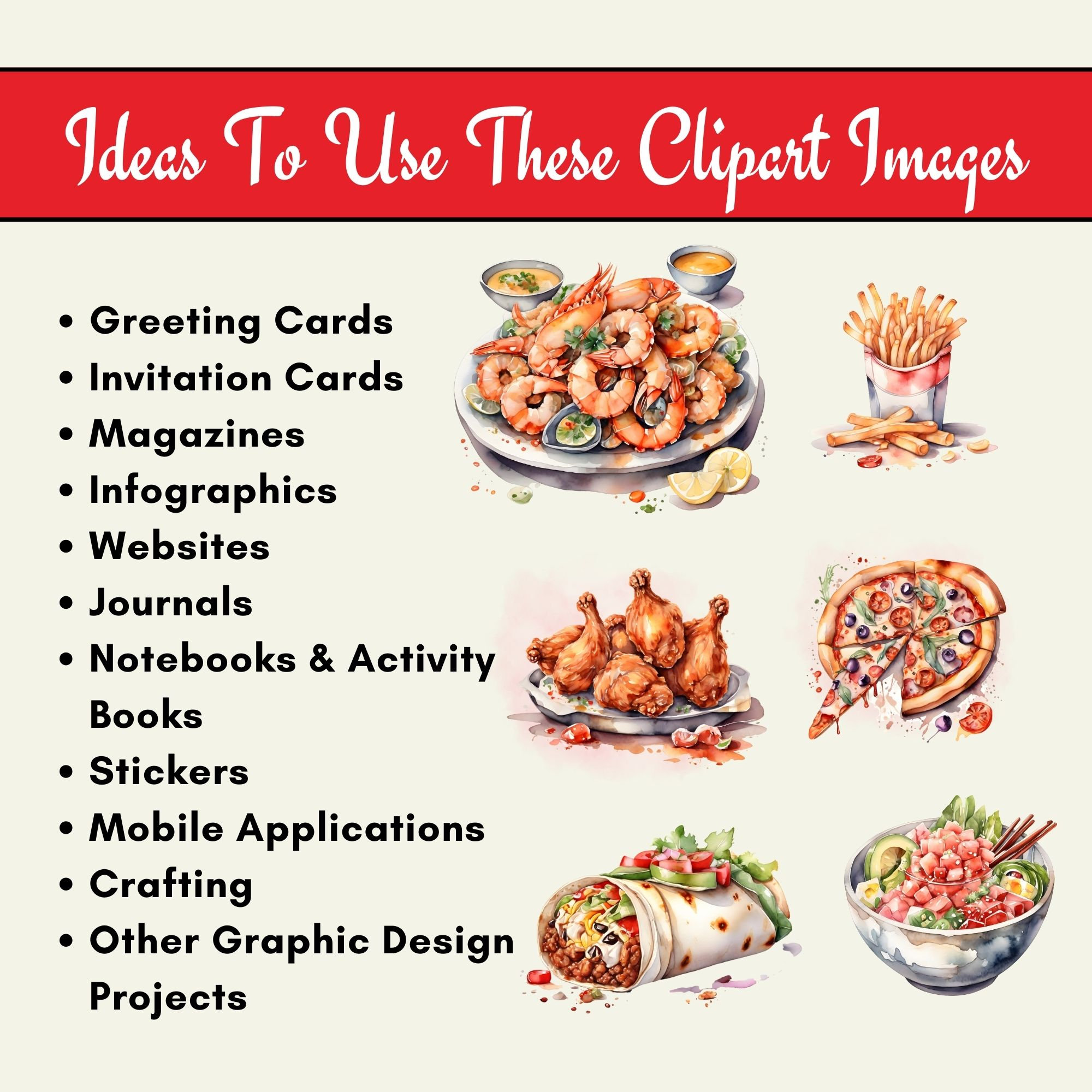 Fastfood Clipart, Junk Food Clipart PNG Bundle, 24 PNG Fast Food ...