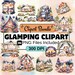 Glamping Clipart, Camping Clipart PNG Bundle, 24 PNG GLAMPING Clipart ...