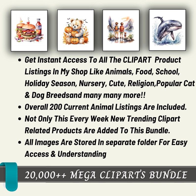 Whole Shop Mega Clipart Bundle, 20,000+ Clipart Png Bundle, Unlimited Lifetime Shop Access, All ...