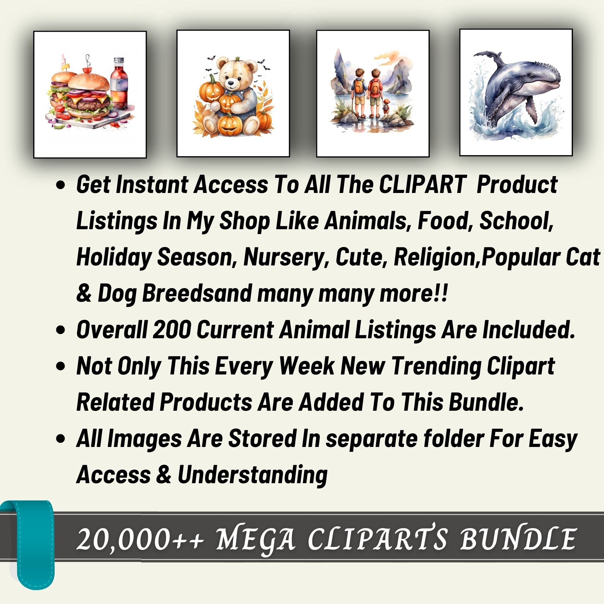 Whole Shop Mega Clipart Bundle, 20,000 Clipart Png Bundle, Unlimited ...