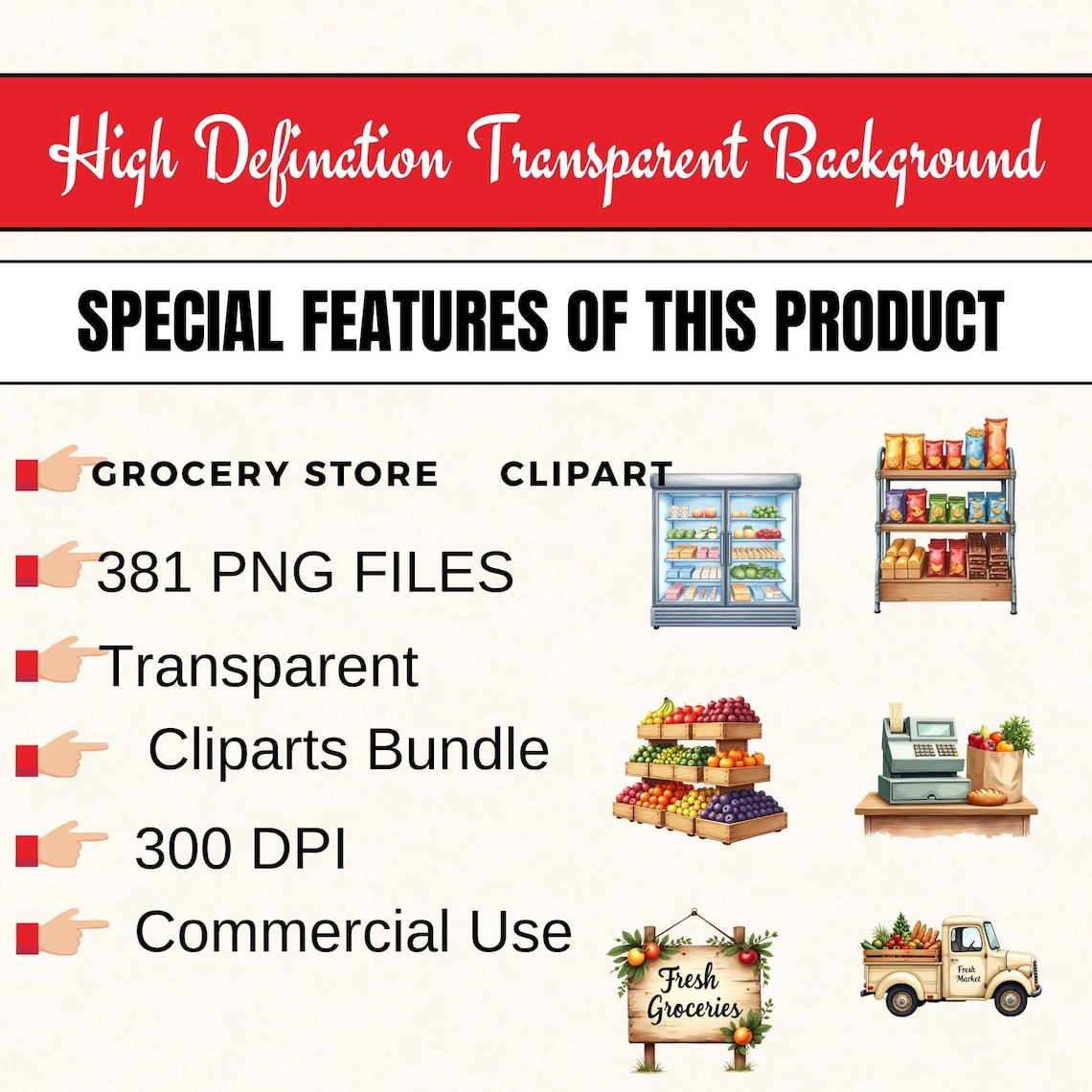Grocery Store Clipart,grocery Png,market PNG Bundle,food Shop ...