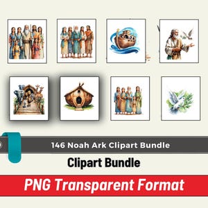 146 Noah Ark's Clipart,noah's Ark, PNG Clipart Bundle,bible,christian ...