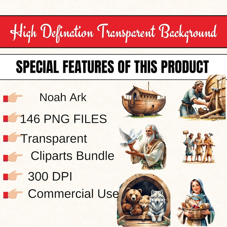 146 Noah Ark's Clipart,noah's Ark, PNG Clipart Bundle,bible,christian ...
