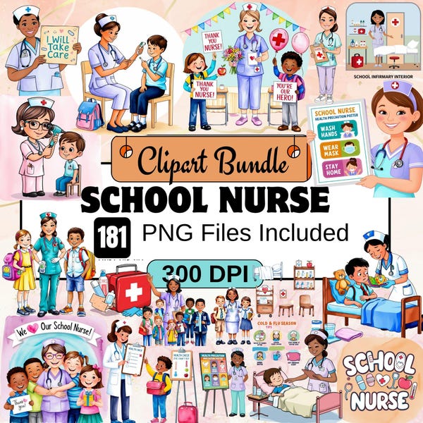 School Nurse Clip Art - Etsy