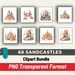 Sandcastle Clipart, Beach Clipart PNG Bundle, 24 PNG Sandcastle Clipart ...