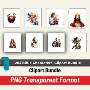 263 Bible Characters Clipart,bible Story Png Clipart Bundle,biblical ...