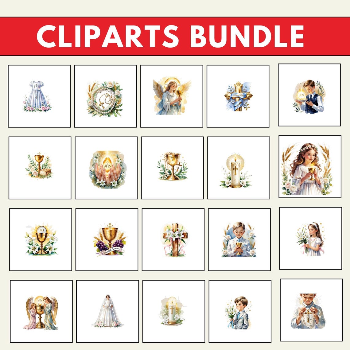 701 First Communion Clipart Bundle,holy Communion PNG, Praying Boys ...