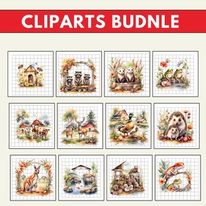 Farm Animals Clipart, Farm Animals Clipart PNG Bundle, 24 PNG Farm ...