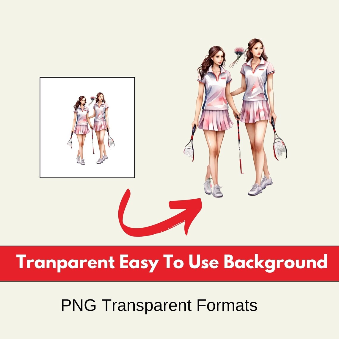 Badminton Clipart, Sports Clipart PNG Bundle, 24 PNG Badminton Clipart ...