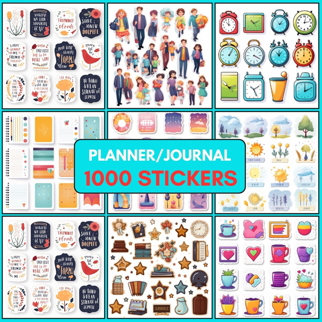 1000 Stickers for Planners/journals, Midjourney Prompts for Stickers ...