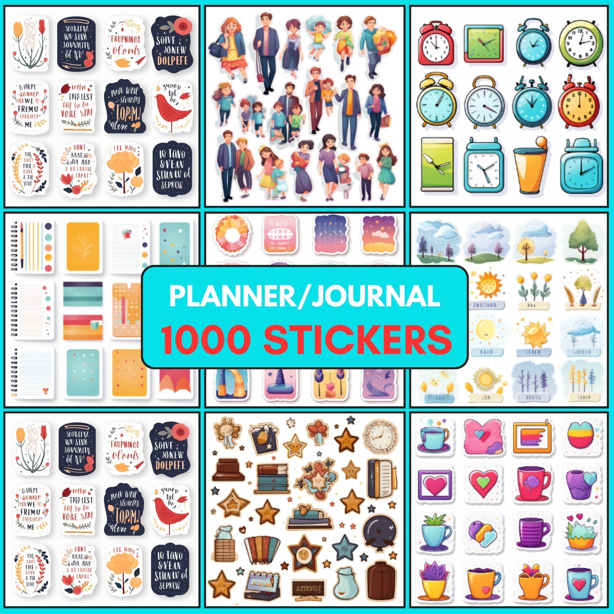 1000 Stickers for Planners/journals, Midjourney Prompts for Stickers ...