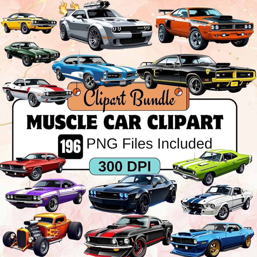 Muscle Car Clipart,cats Car PNG Clipart,vintage Car Clipart, Retro Car ...