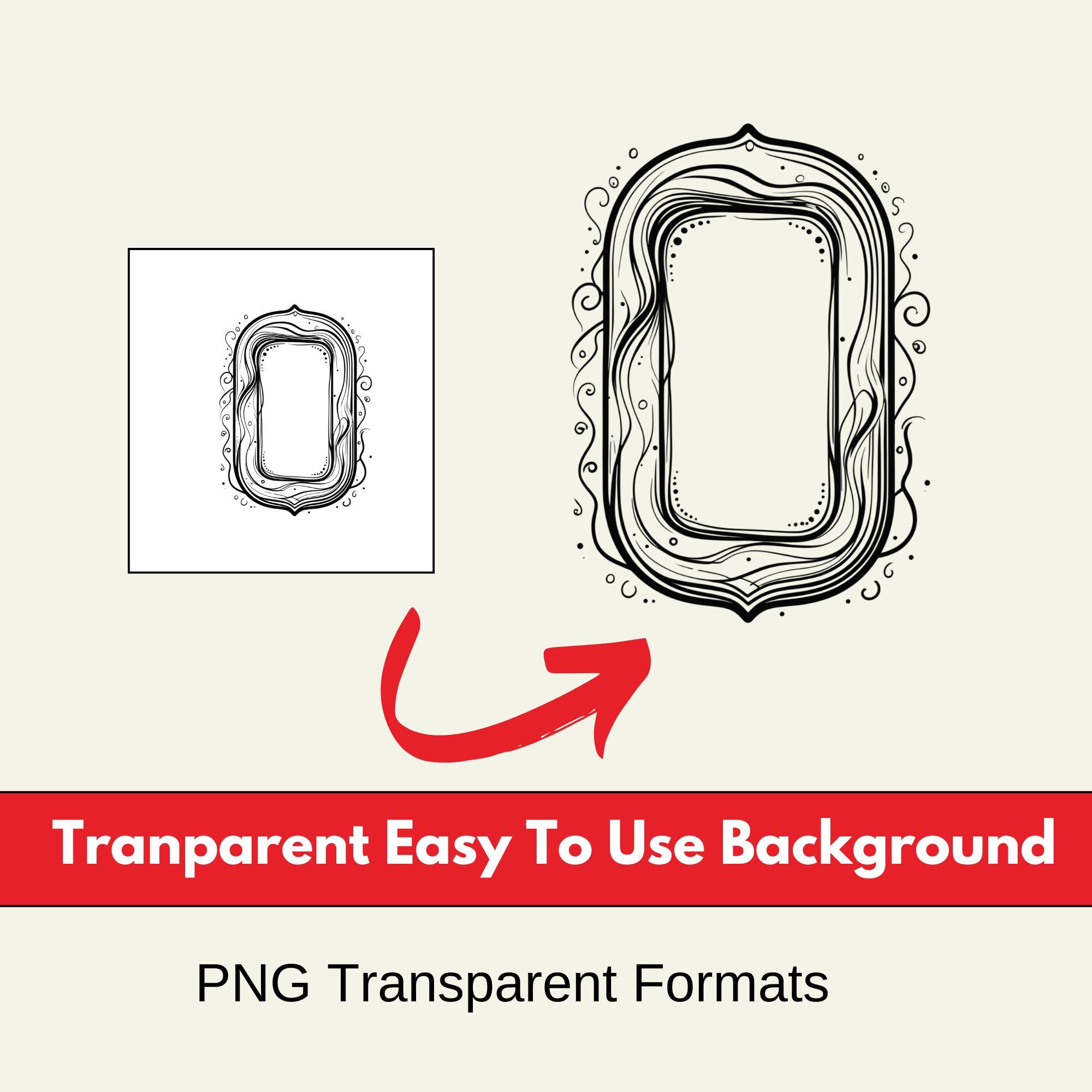 Doodle Frame Clipart,hand Drawn Border Frames,black White Line Art ...