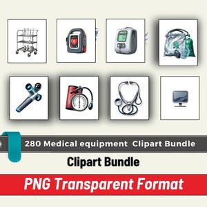 Medical Equipment Clipart, Medical Clipart PNG Bundle,medical ...