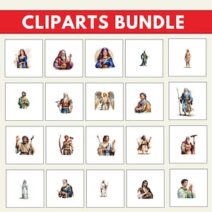 263 Bible Characters Clipart,bible Story Png Clipart Bundle,biblical ...